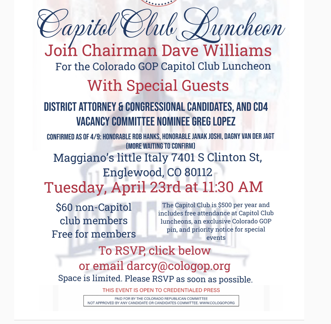 Presenting The "Dave Williams Ticket?" | Colorado Pols