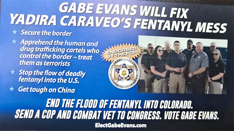 And Then There Were...Seven Mail Pieces for Gabe Evans from the AZGOP | Colorado Pols